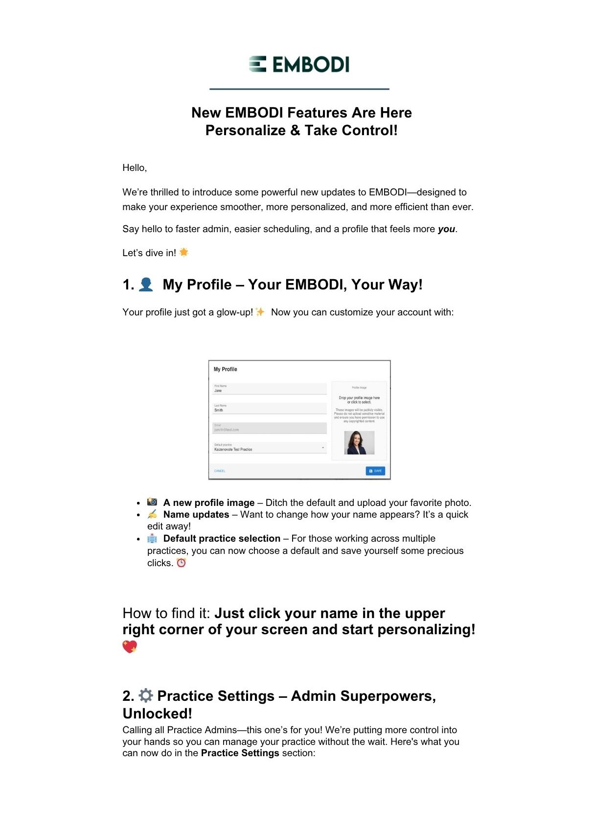 🎉 New EMBODI Features Are Here – Personalize & Take Control! - June 30 ...